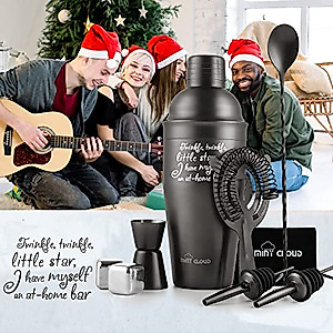 Bar Set Cocktail Shaker Set - Shakers Bartending bar tender's kit -Premium Cocktail Sets Gift with Funny&Cute Saying