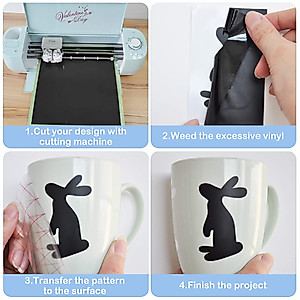 Prime Vinyl Black Permanent Vinyl Roll - 12" x 55 Ft-Black Self Adhesive Vinyl Roll for Silhouette Cameo, Decor Sticker, Cutting Machine, Craft Cutter Machine, Home Decal