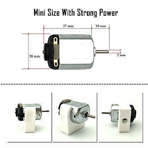 EUDAX 18 Set DC Motors Kit,Mini Electric 1.5-3V 24000RPM Hobby Motor with 252Pcs Plastic Gears,2 x AA Battery Holder ,Wires for STEM DIY Toy