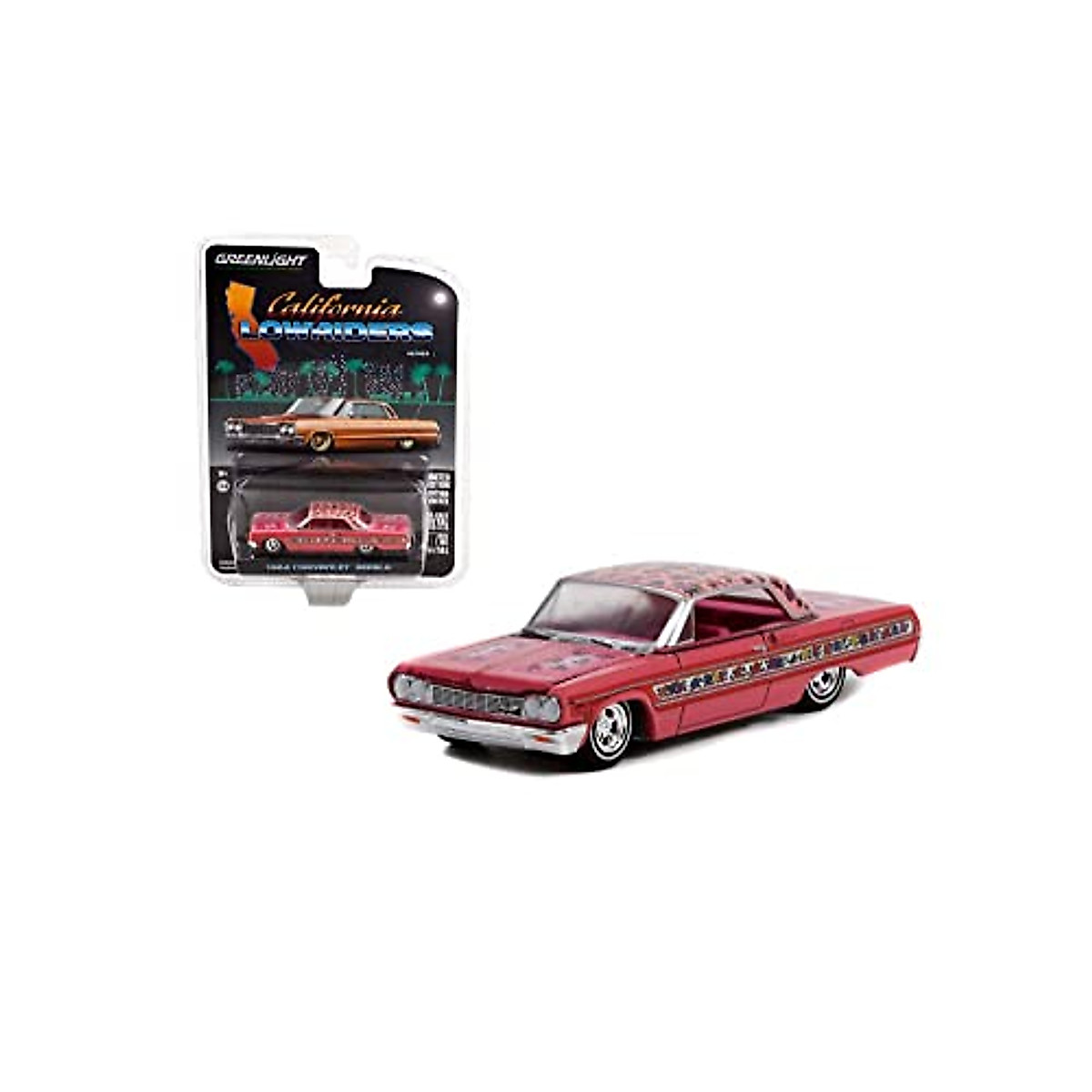 1964 Chevy Impala, Gypsy Rose Pink - Greenlight 63010A/48-1/64 Scale Diecast Model Toy Car
