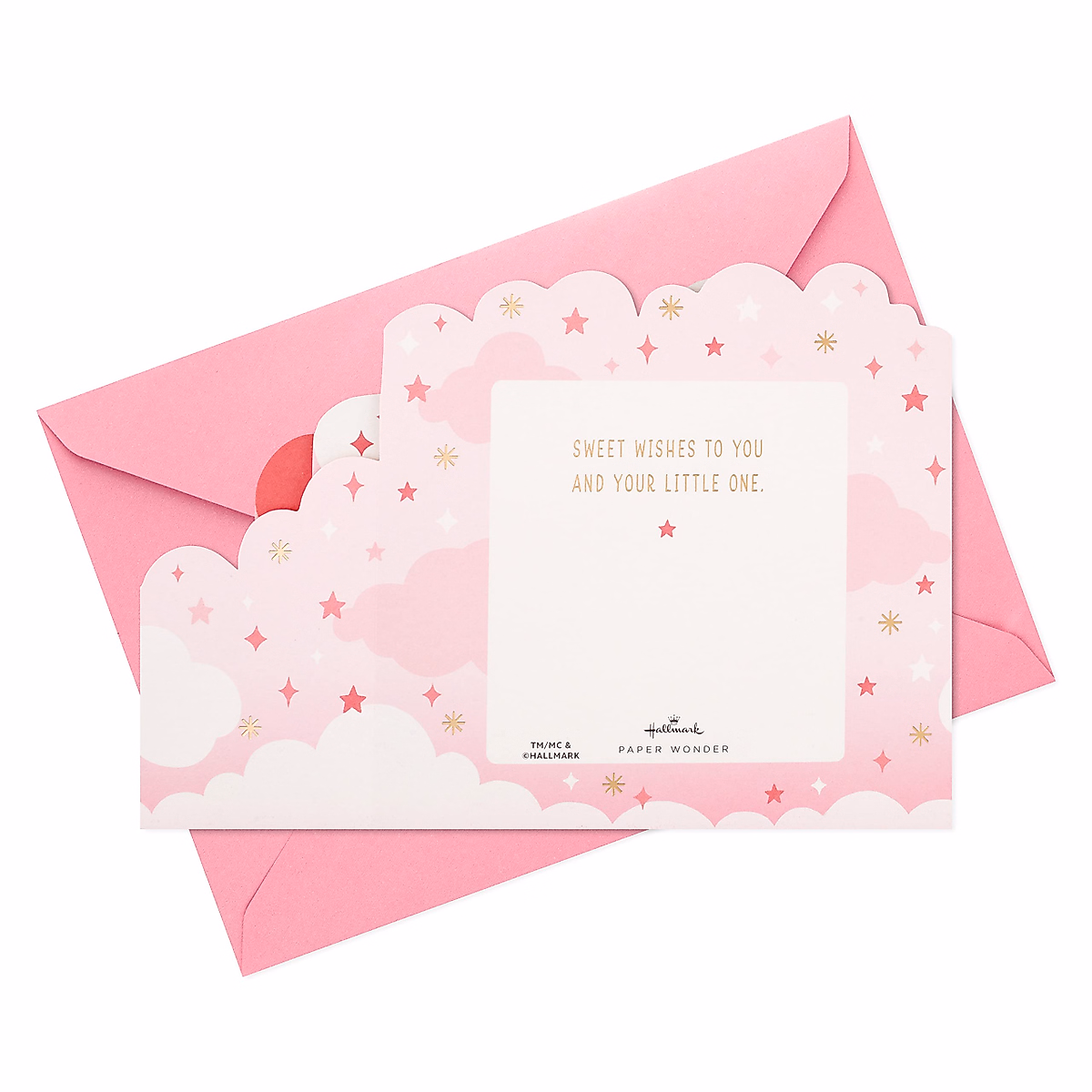 Hallmark Paper Wonder Pop Up Baby Shower Card for Girl (Pink Balloons) Welcome New Baby Girl, Congratulations