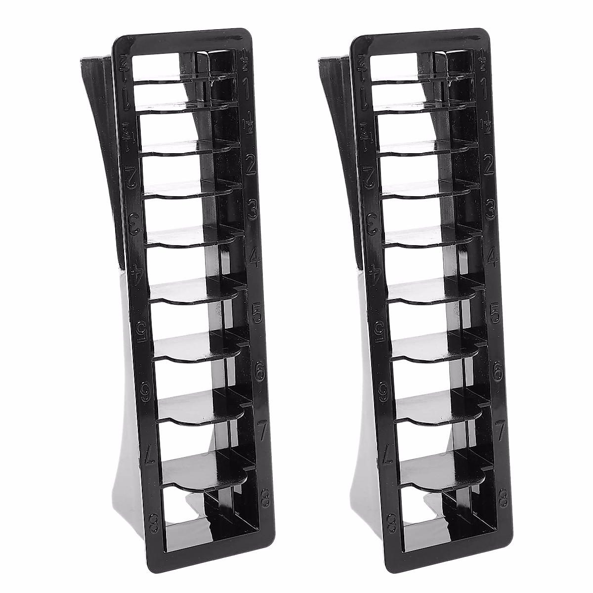 Clipper Guard Tray Plastic Blades Organizer Barber Guide Comb Storage Box Clipper Holder Hair Tools Organizer Table Storage Tray For Hair Clipper Comb 2Pcs Guide Comb Storage Case