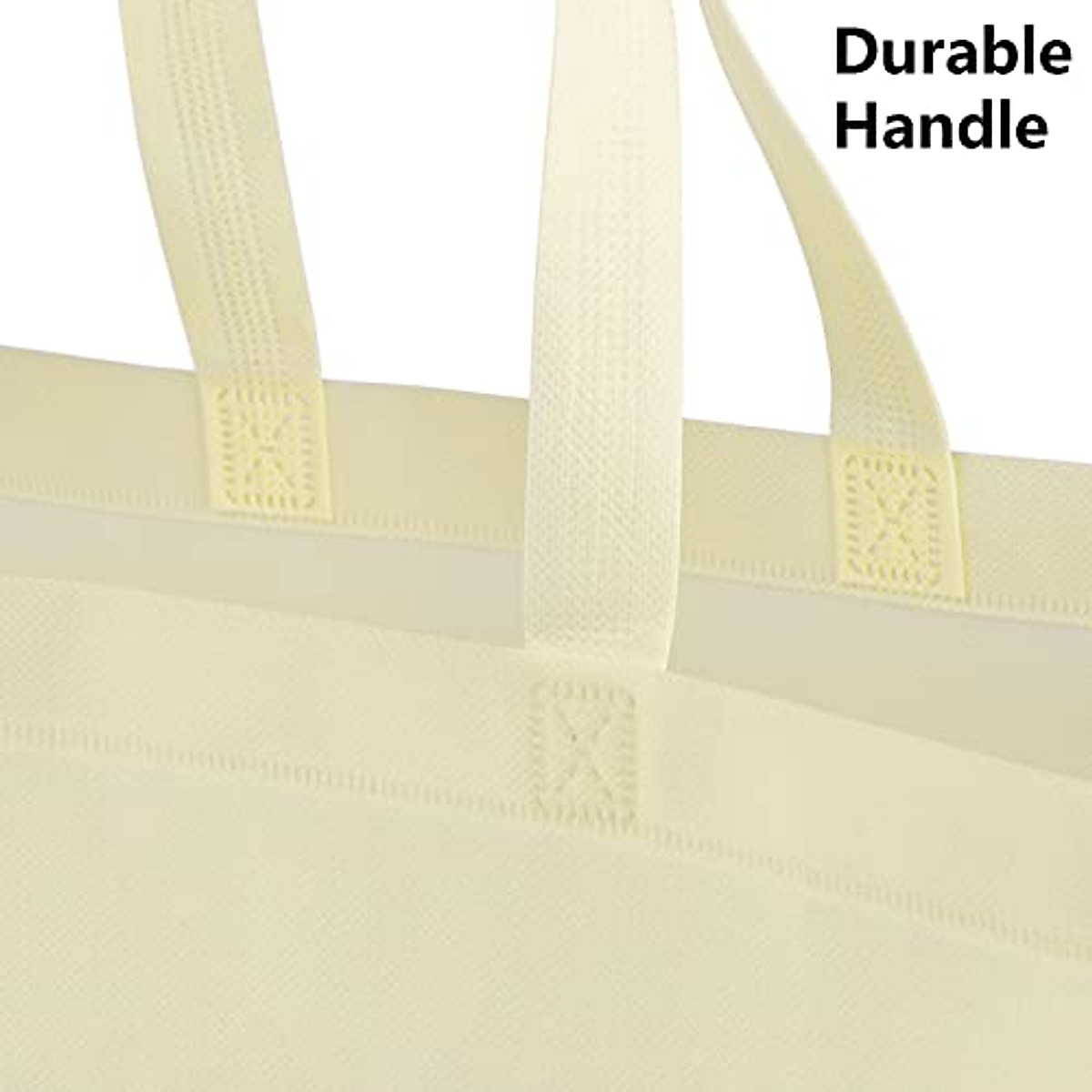 Hacaroa 25 Pack Reusable Grocery Bags, Non Woven Foldable Shopping Bags with Handles Lightweight Tote Bags Portable Shoulder Bags for Supermarket Retail Stores, Shopping Merchandise Events