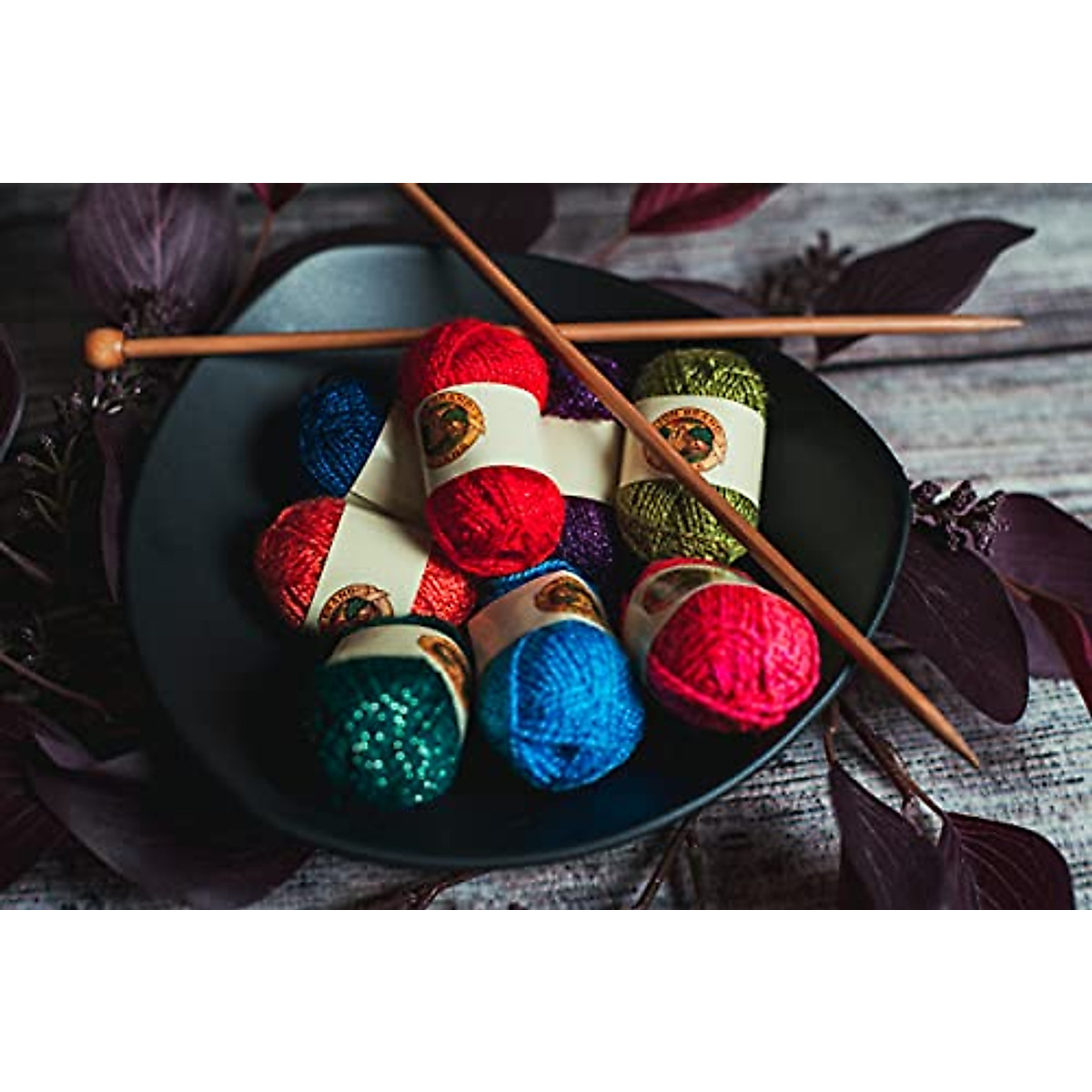 Lion Brand Yarn Bonbons Yarn, Nature 8 x 28 yd/26 m