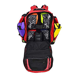 Lightning X TacMed ALS Oxygen Trauma Backpack w/Modular Pouch System - RED