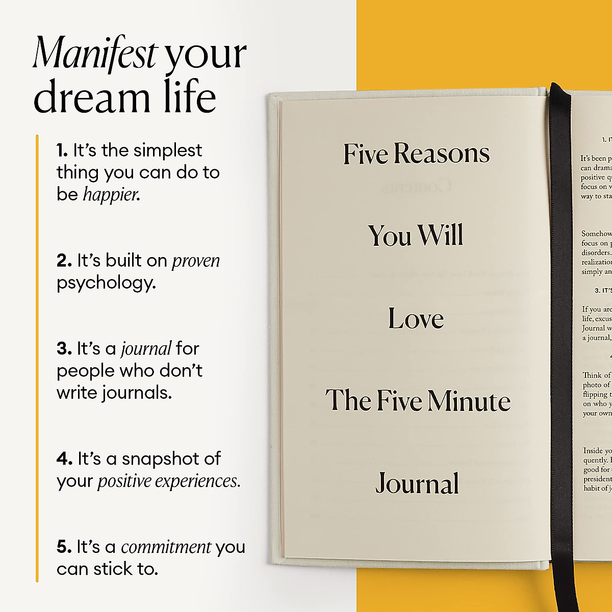 Mindful Moment Bundle - Five Minute Gratitude Journal and 5-Minute Hourglass Sand Timer