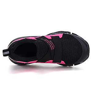 Coolloog Kids Sneakers, Girls Sneakers Breathable Lightweight Tennis Casual Athletic Running Shoes Size 2 Rose red