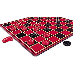 Pressman Checkers -- Classic Game With Folding Board and Interlocking Checkers, 2 Players