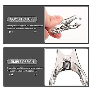 Yardwe Metal Clips 40pcs Greenhouse Clamps Stainless Steel Garden Clips Anti-wind Greenhouse Clamp Garden Support Frame Metal Green House Supplies for Shade Cloth Film Plant Netting Greenhouses