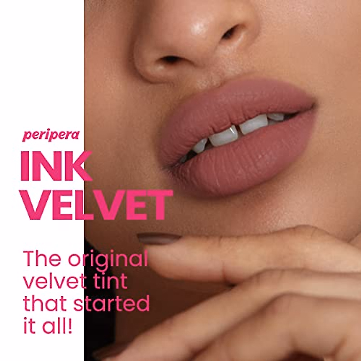Peripera Ink the Velvet Lip Tint | High Pigment Color, Longwear, Weightless, Not Animal Tested, Gluten-Free, Paraben-Free | #017 ROSY NUDE, 0.14 fl oz