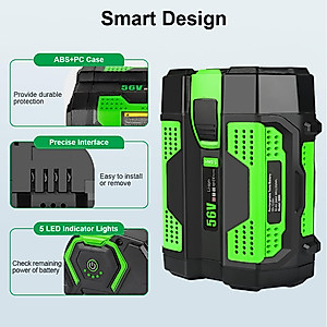 5 .0 Ah Battery Replacement for EGO 56v Battery (Green)