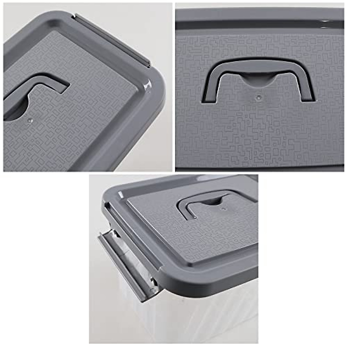 Yarebest 6-pack 6L Clear Plastic Box with Lids, Small Storage Bins