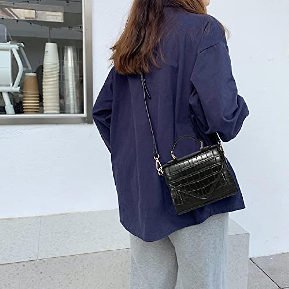 CATMICOO Croc Mini Purses for Women Trendy Small Handbags