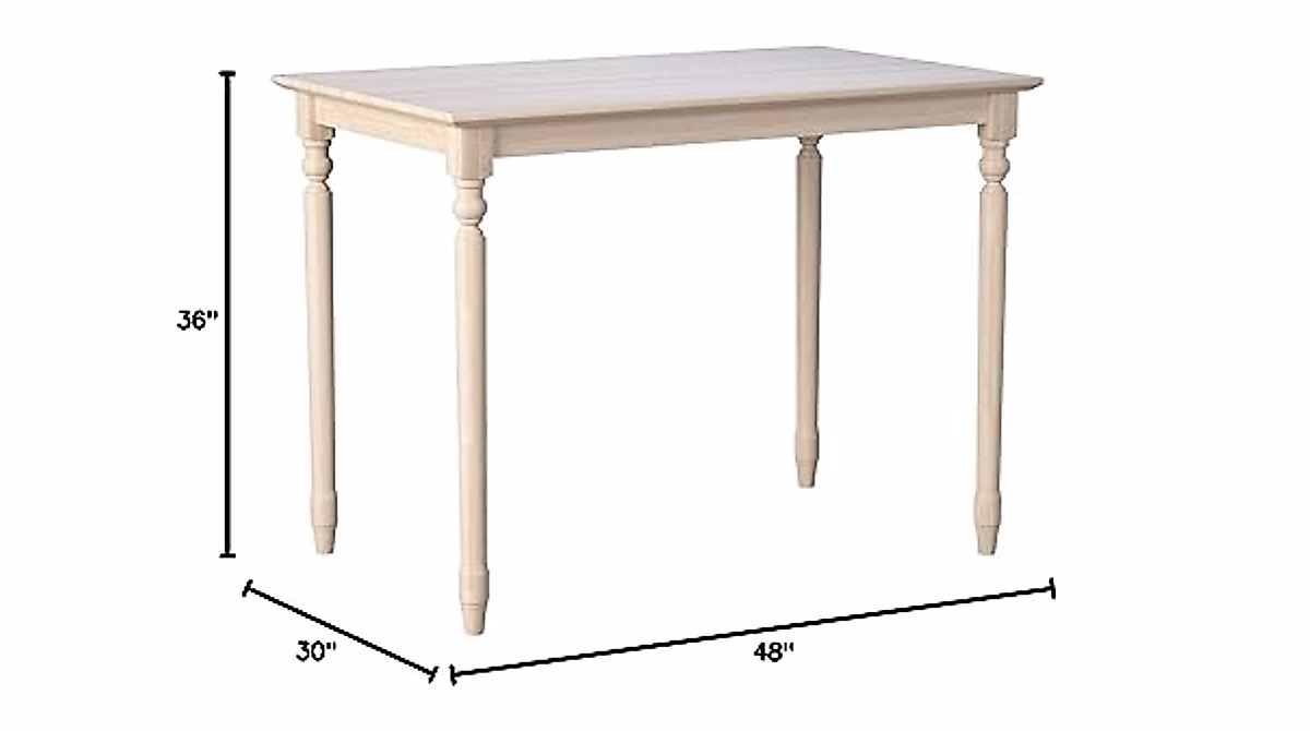Solid Wood Counter Height Table - 30x48 Inches