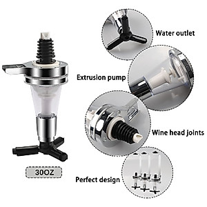 Wall Mounted Liquor Dispenser Bar Butler Drinking Pourer Wine Dispenser Machine Wall-Mounted Cocktail Tap Homebrew bar 3 Bottle by MUGLIO （30ml）