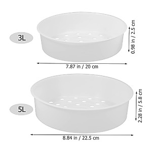 Angoily 2pcs Plastic Steaming Rack Steamer Basket 2.74ft Plastic Steaming Stand Steam Basket for 8.86in Rice Cooker Warmer Kitchen Cookware (White)
