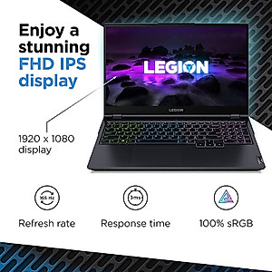 Lenovo Legion 5 Gaming Laptop, 15.6" FHD 165Hz Display, AMD Ryzen 7 5800H, GeForce RTX 3050Ti, 32GB RAM, 1TB NVMe PCIe SSD, RGB Backlit Keyboard, Wireless-AX, DP, HDMI, Windows 11 Home