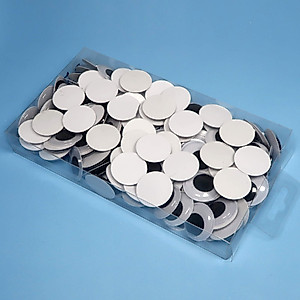 TOAOB 100pcs 25mm Black Wiggle Googly Eyes with Self Adhesive Round Plastic Sticker Eyes for DIY Arts Crafts Scrapbooking Decoration