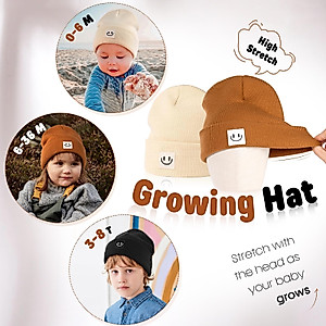 FURTALK Baby Beanie Cute Toddler Winter Hat Knit Boys Girls Warm 2 Pack Kids Embroidered Beanies Cap for 0-8 Years