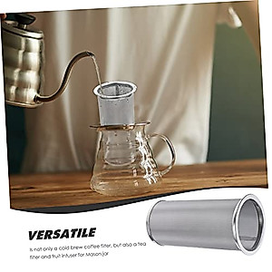 Garneck Coffee Filter Espresso Ground Espresso Coffee Maker Espresso Coffee Machine Strainer for Loose Leaf Tea Cold Brew Coffee Maker Coffee Infuser Espresso Pot Stainless Steel