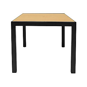 Armen Living Panama Outdoor 5 Piece Black Aluminum Dining Set