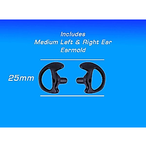 ParaComm Moisture Resistant Listen Only Earpiece 3.5mm - Radio Earpiece for Law Enforcement, Police Earpiece for Radio Mic Earpiece Compatible with Motorola T600, T800 & Kenwood Two Way Radios