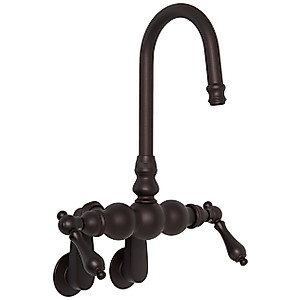Elements of Design DT0815AL Hot Springs Wall Mount Clawfoot Tub Filler, 4-3/4" in Spout Reach, Oil Rubbed Bronze