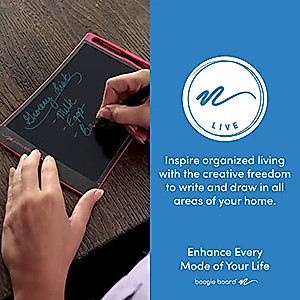 Boogie Board Jot Reusable Writing Tablet for Adults, 8.5" Digital Notebook with Instant Erase, Digital Notepad with Magnets, Note Taking Tablet for Work or School, White