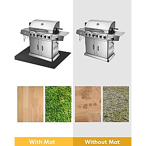 Under Grill Mat, 48×36 inch BBQ Floor mats, Indoor Fireplace Mats Fire Pit Mats, Fire Resistant, Water Resistant, Oil Proof, Easy to Clean Grill Mats for Outdoor Grill Deck Protectorf