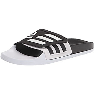 adidas Unisex Adilette Slides Sandal, Black/White/Black (TND), 11 US Women