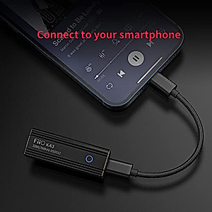 FiiO JadeAudio KA3 Headphone Amps Tiny Amplifier USB DAC High Resolution Supports 32bit/768kHz and DSD512 Headphone Outputs 3.5mm/4.4mm for Smartphones/Laptop/PC/Players