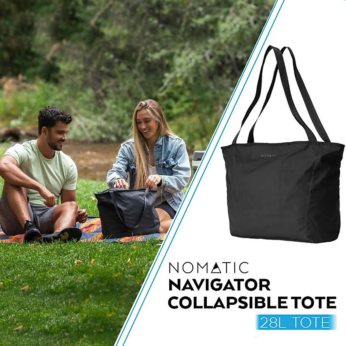 NOMATIC Collapsible Tote Bag - The Ultimate Travel Bag - Great Beach Bag or Work Bag