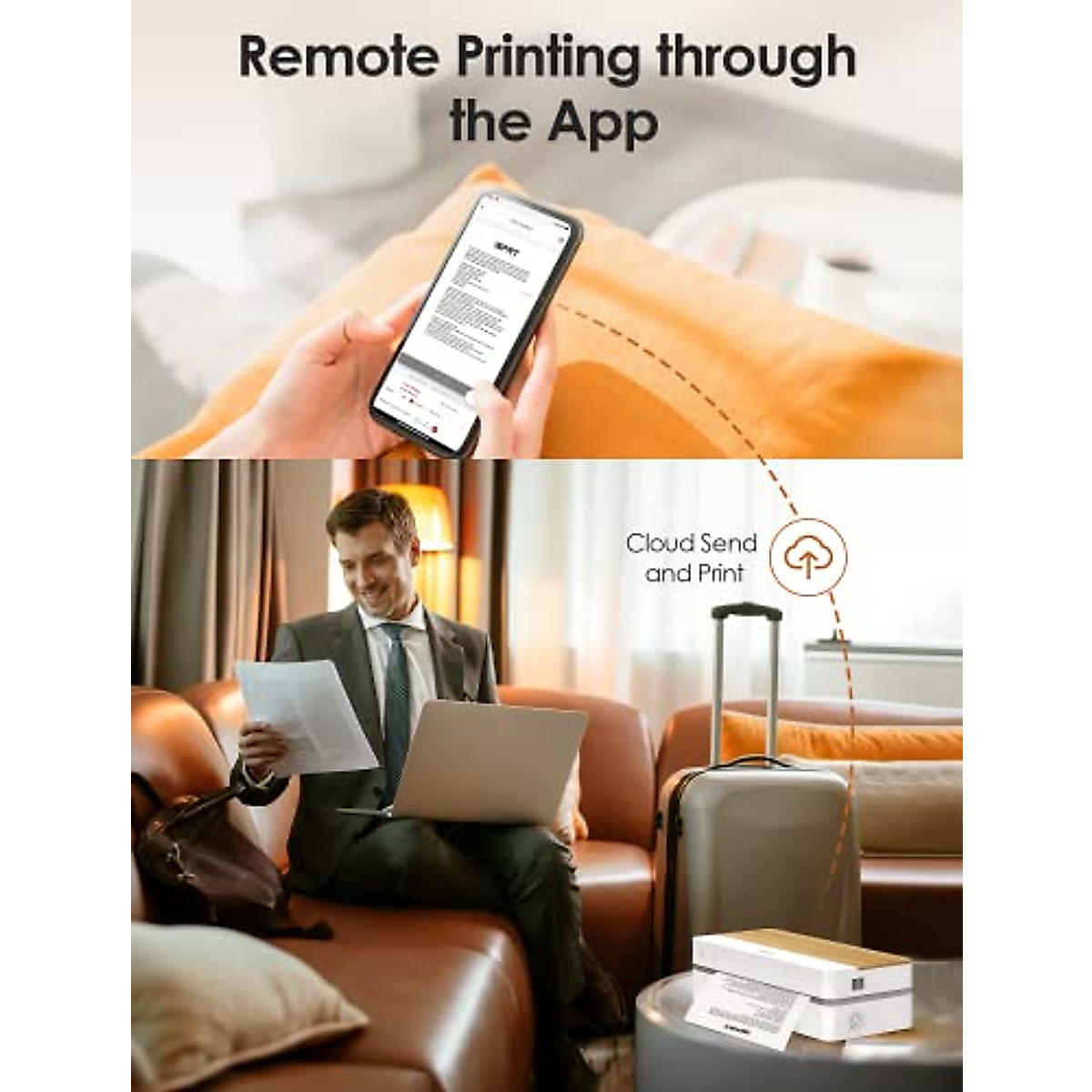 iDPRT A4 Thermal Printer, Future800 Inkless Printer, 300dpi Resolution 4ips Fast A4 Paper Printer with Auto Cutting, 100 Sheets Capacity, Compact Design, Support WiFi App Wireless or USB Connection