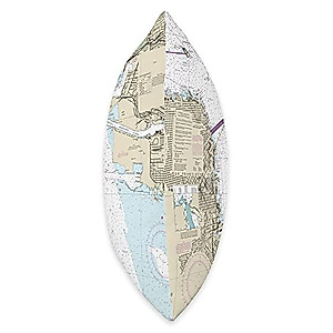 15 Degrees East Nautical Chart-San Francisco Bay Throw Pillow, 16x16, Multicolor