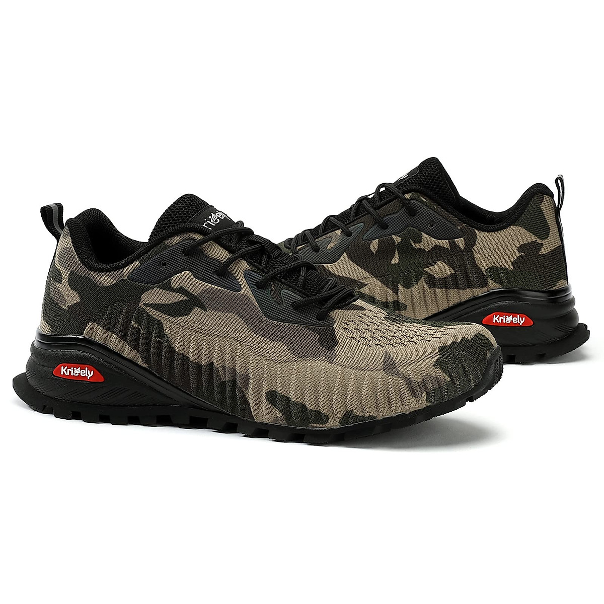 ikunka Men's Fashion Sneakers Lightweight Breathable Walking Shoes Tennis Cross Training Shoe Non Slip Trail Running Shoes（Camouflage 12）
