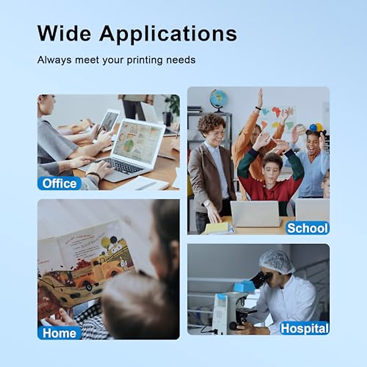 206X Toner Cartridges 4 Pack Compatible Replacement for HP 206X 206A Toner Works with HP Color Pro MFP M283fdw M283cdw M283fdn M282mw Pro M255dw M255nw M283 M255 Printer (with Chip)