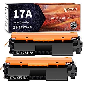 CF217A 17A Black Toner Cartridge Replacement for HP 17A CF217A Perfectly Works with Laserjet Pro M102w MFP M130fw M130nw M130fn M130a M130 M102a M102 Printer (2 Packs, Black)