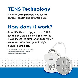 OMRON Pocket Pain Pro TENS Unit Muscle Stimulator, Simulated Massage Therapy for Lower Back, Arm, Foot, Shoulder and Arthritis Pain, Drug-Free Pain Relief (PM400)