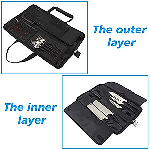 Knife Roll,Chef knife bag,Heavy Duty Knife Case,13 Slots Knife Bags For Chefs Knife Roll Bag,Chef Bag For Knives and Kitchen Utensils,Knife Holder Carrying Case Gifts for Men Dad Husband Boyfriend Him