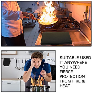 4 Pieces Carbon Felt Heat Resistant up to 1800°F Welding Blanket 36" x 36" Cuttable Flame Retardant Fabric Fireproof Blanket Carbon Fiber Fireproof Mat Fire Resistant Pad for Welders Camp Barrier