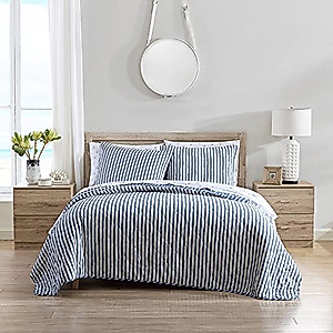 Stone Cottage - Queen Quilt Set, Super Soft Reversible Bedding with Matching Shams, Luxurious Room Essentials (Willow Way Indigo, Queen)