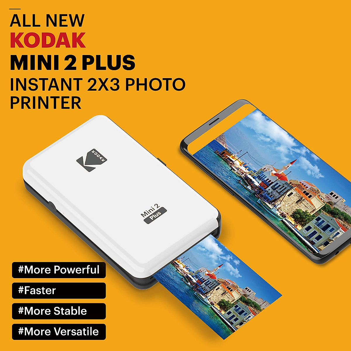 Kodak Elite Portable Wireless Photo Printer (2022 Model) Prints Smart APP, Compatible with iOS, Android, and Bluetooth Devices