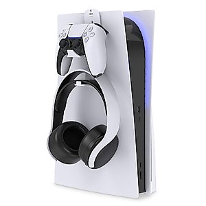 Hanger Holder for PS5/PS5 Slim Headset, for PS5 Controller and Headphone Stand for Xbox Series X, for Xbox one, for PS5, for PS5 Slim,for PS4, for Switch, Steam & More, Stay Organized No Screws