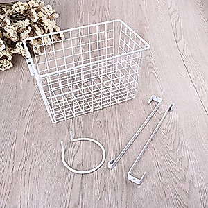 VOSAREA Wall Mount Bathroom Hair Care Hot Styling Tool Storage Basket Metal Wire Organizer Container for Hair Dryer Shampoo Lotion Conditioner Accessory Holder