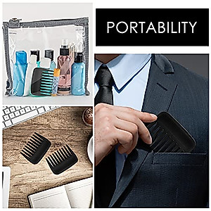 Perthlin 6 Pieces Palm Combs, Mini Brush, Wide Tooth Detangling Combs, Pocket Travel Combs for Men Women Curly hair