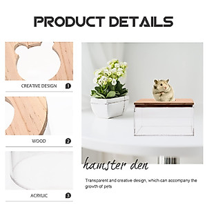 balacoo Hamster Bathroom Small Hamster Bathtub Household Hamster Bathtub Transparent Hamster Bathtub Wear- Bathtub Small Pet Supplies Reusable Hamster Bathtub Cage Hamster Bathtub