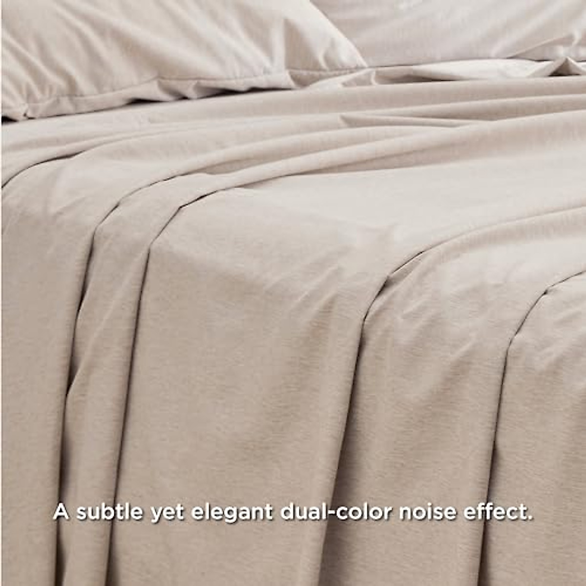 Bedsure Full Size Sheets - Ultra Soft Cationic Dyed Bed Sheets, Fits Mattresses up to 16" Thick, Breathable Full Sheets, Hotel Luxury Bedding Sheets and Pillowcases, 4 Pieces, Warm Taupe