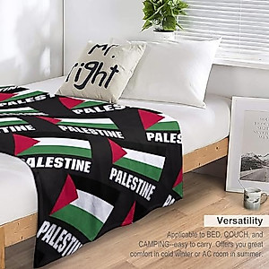 Fattyeery Palestine Flag Blanket Queen Size Soft Plush Blankets for Women Men Couch Bed Sofa Fashion Cute Luxury 30"x50"