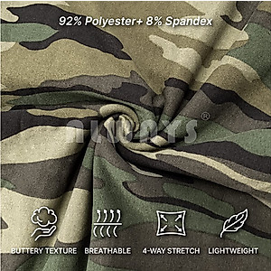 ALWAYS Women Drawstrings Jogger Sweatpants - Super Light Skinny Fit Premium Soft Stretch Camo Military Army Pockets Pants M