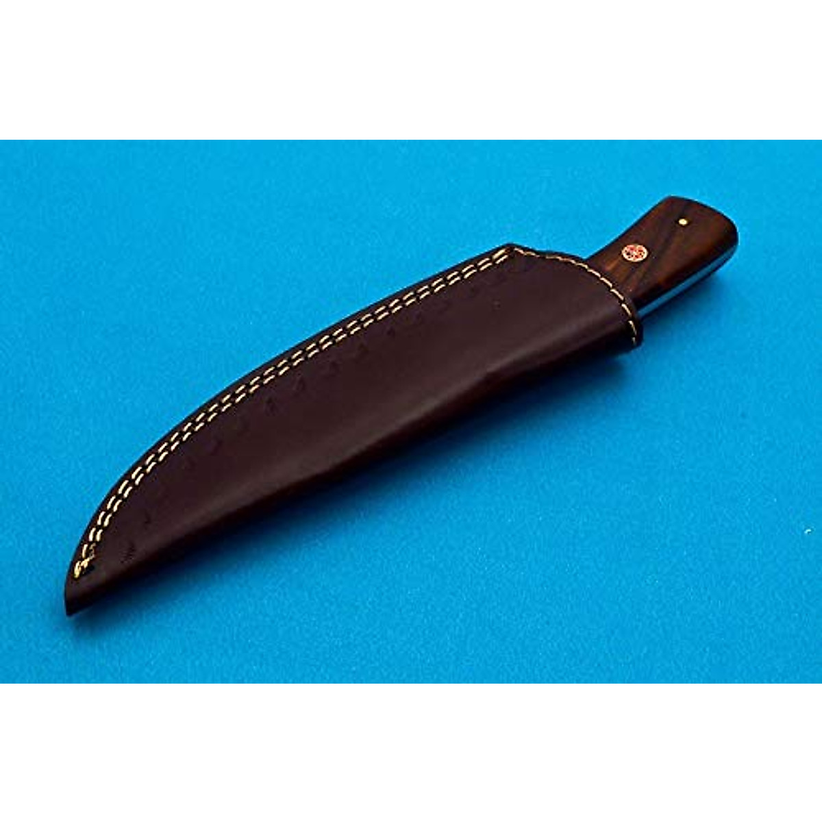 EEAABBR Coustom Handmade Forged Damascus Steel Hunting Knife 100% Handmade Damascus Steel Handle Walnut Wood with Leather Sheath 894